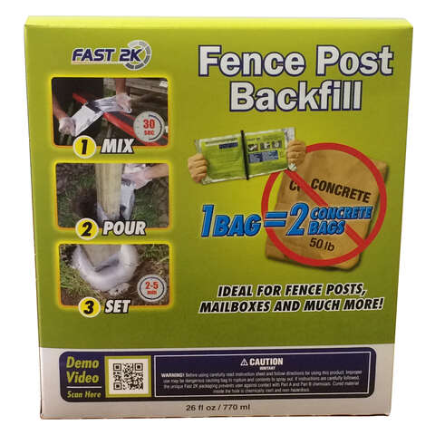 Fast 2K Fence Post Backfill 26 oz Gray, , 254-20-S, Mrosupreme.com