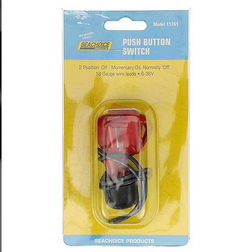 Seachoice 2 Position Push Button Switch With Plasticized Body, Off/Mom ...
