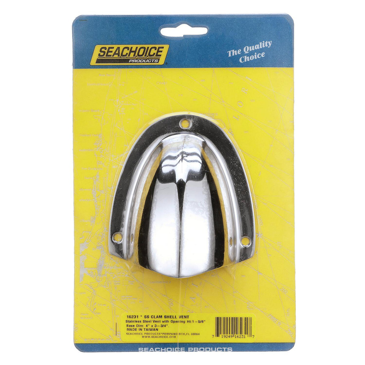 Seachoice 16231 Stainless-Steel Clam Shelll Ventilator - 3-3/4″ x 3-3 ...