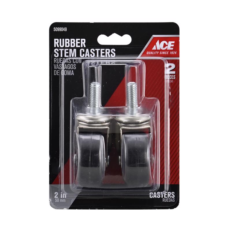 Ace 2 in. D Swivel Soft Rubber Caster 80 lb 2 pk, MACE5099049, 9344/ACE ...