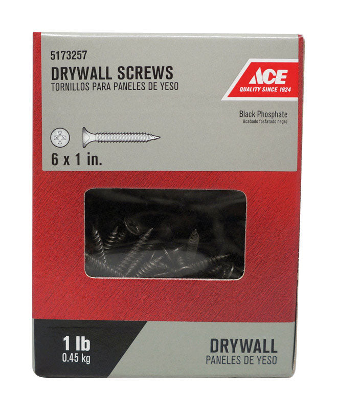Ace No. 6 wire X 1 in. L Phillips Fine Drywall Screws 1 lb 339 pk ...