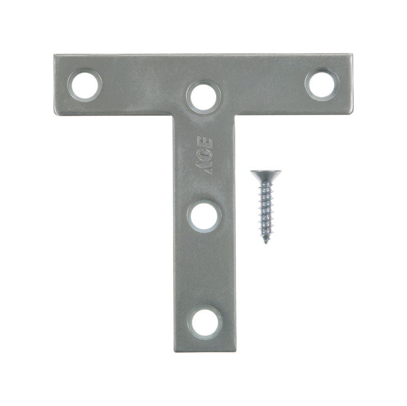 Ace 3 in. H X 3.75 in. W X 3 in. D Zinc Tee Plate, Pack of 5 ...