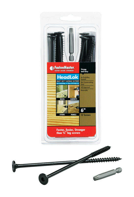 FastenMaster HeadLok 6 in. L Spider Epoxy Coarse Wood Screws 12 pk ...