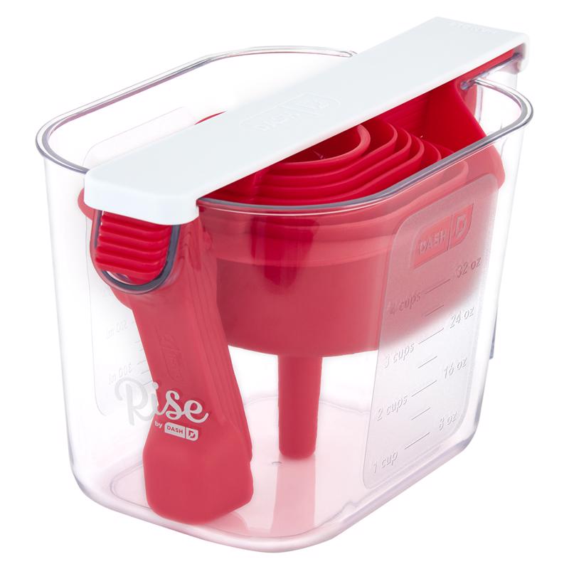Rise by Dash 1 cups Plastic Clear/Red Measuring Cup Set, MACE6056026 ...