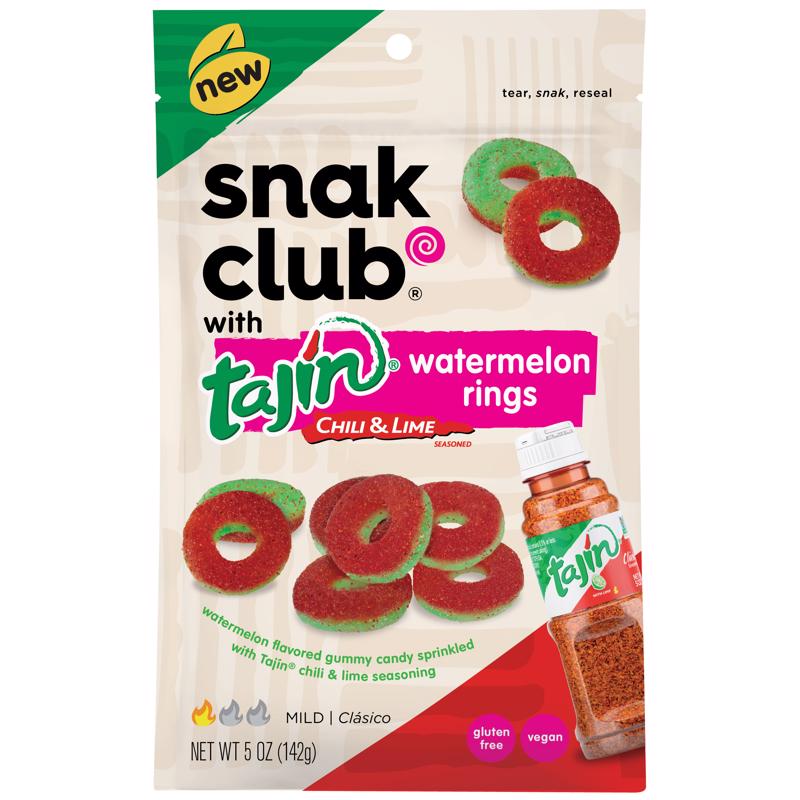 Snak Club Tajin Chili and Lime Watermelon Rings 5 oz Bagged, Pack of 6 ...
