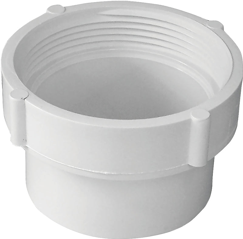 Canplas 414234BC Cleanout Body, 4 in, FNPT x Spigot, PVC, White ...