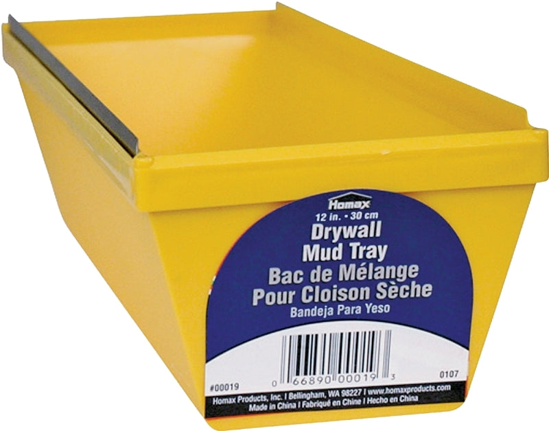 Homax 00019 Drywall Mud Tray, 12 in L, 4 in W, Polystyrene – Mrosupreme.com
