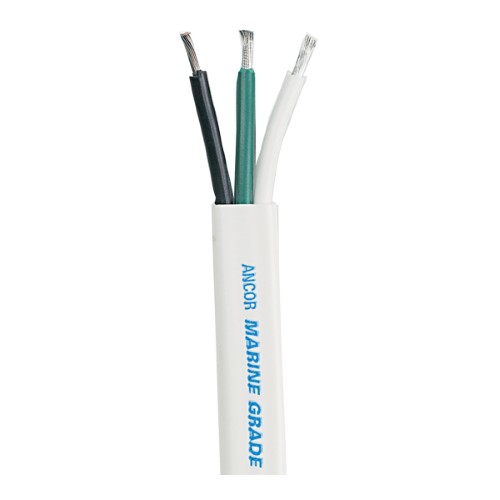 Ancor 131302 Marine Grade Tinned Triplex Cable, Black/Green/White Cond ...