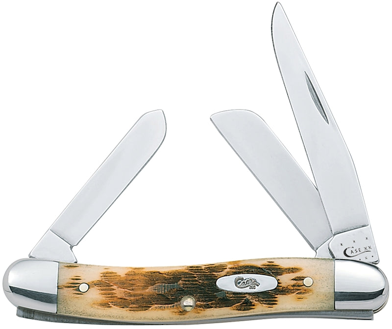 Case 00042 Folding Pocket Knife, Clip and Spey Blade, Polished Mirror ...