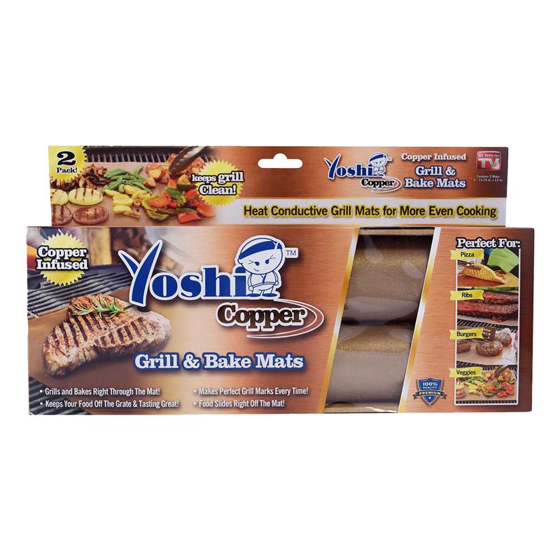 Yoshi As Seen On TV Brown Polytetrafluoroethylene/Copper Grill/Bake Ma ...