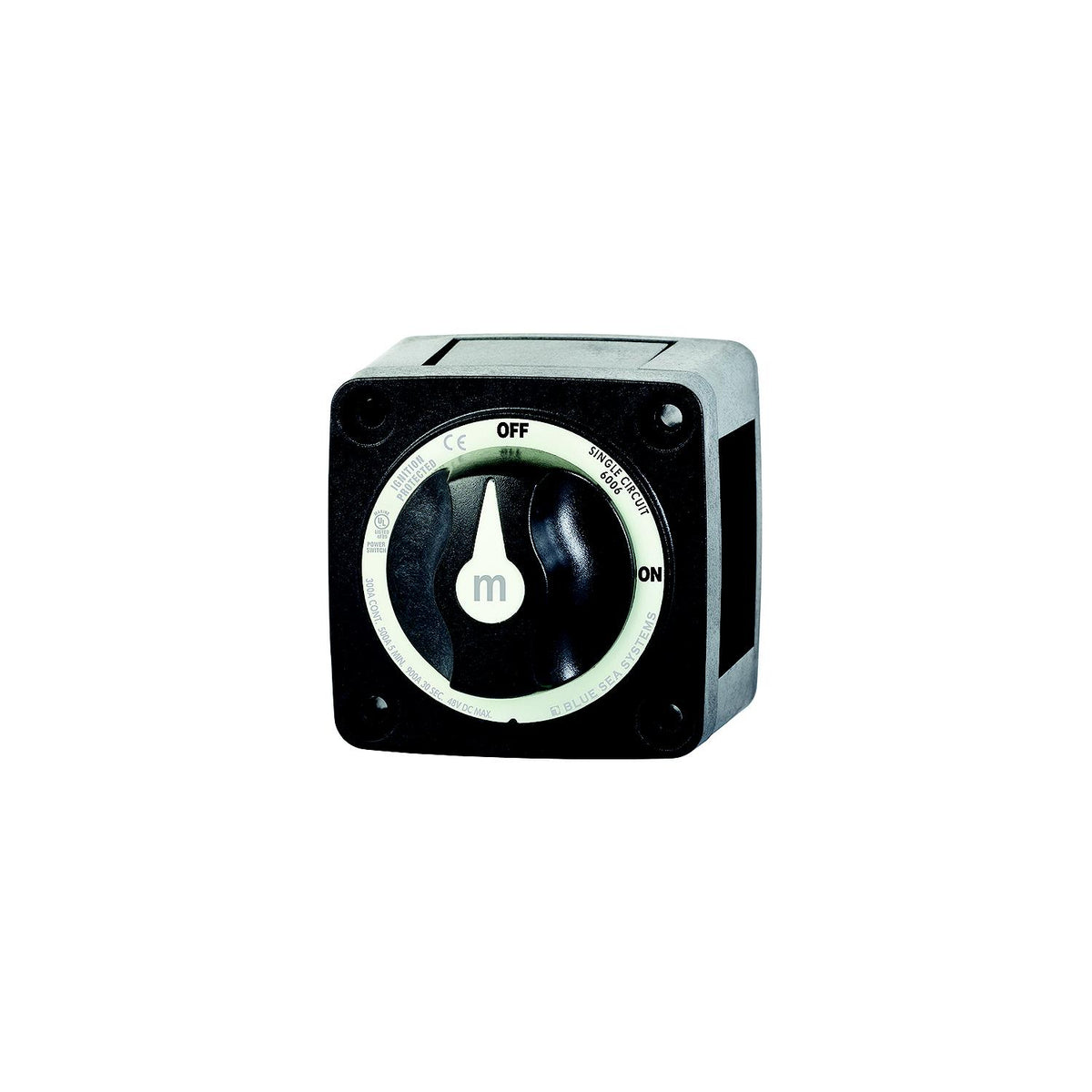 Blue Sea 606200 Battery Switch Mini 4-Position w/Knob, Black, MLAN661 ...