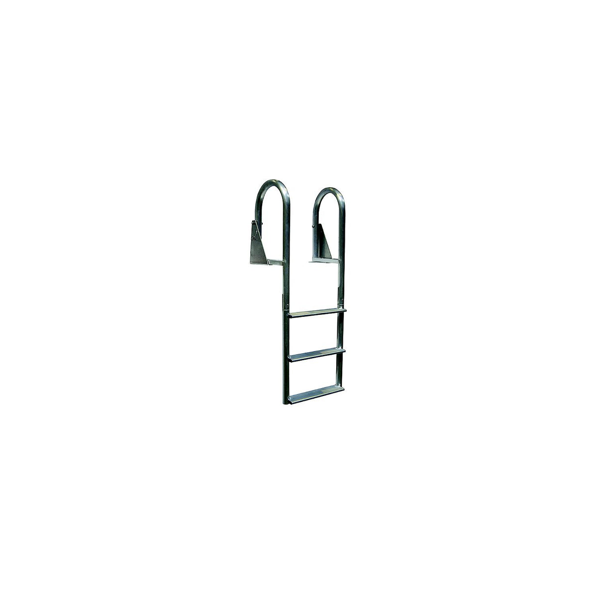 Dock Edge DE2123F Aluminum Flip Up Wide Step Ladder, 3-Step, , DE2123F ...