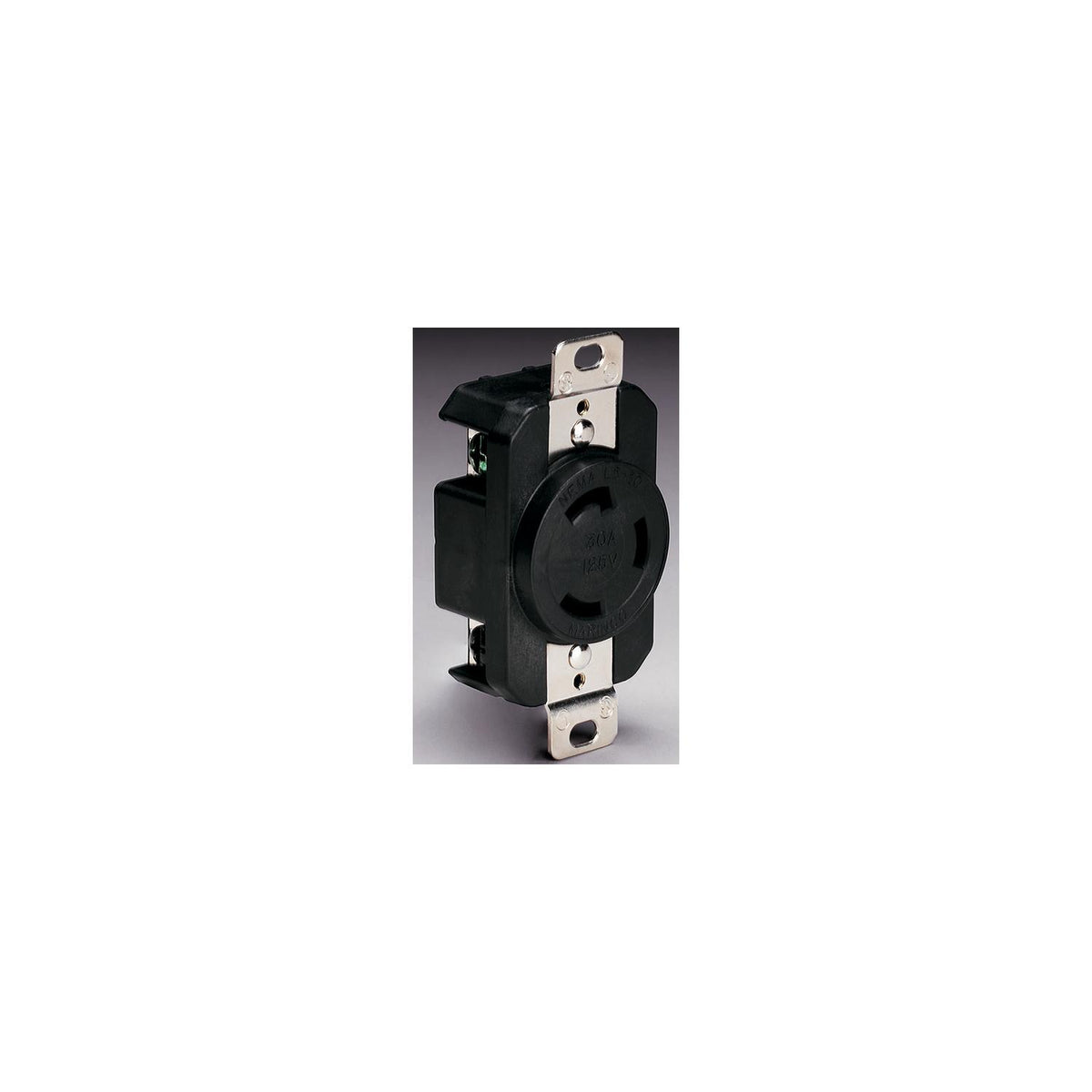 Marinco 3-Wire 30 Amp/125V Locking Charging/Trolling System Receptacle ...