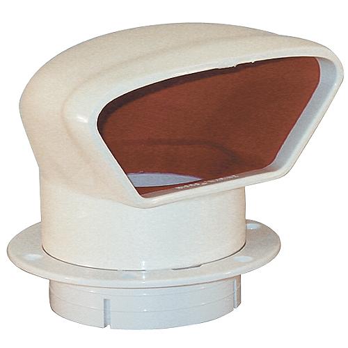 Marinco Snap-In Deluxe Low Profile PVC Cowl Vent, White With Bright Red ...