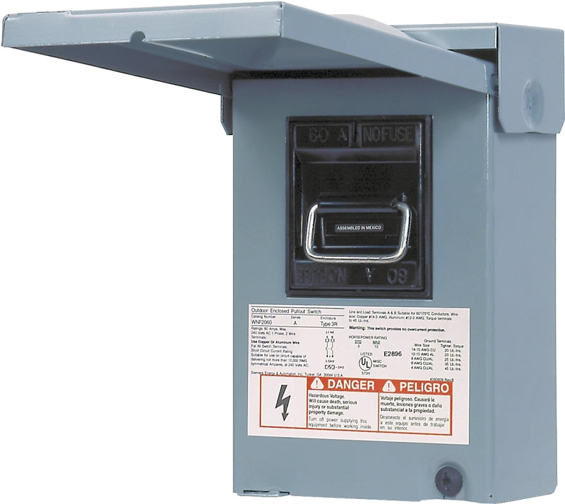 Siemens WN2060U Disconnect Switch, Air Conditioning, Non-Fused, 2-7/32 ...