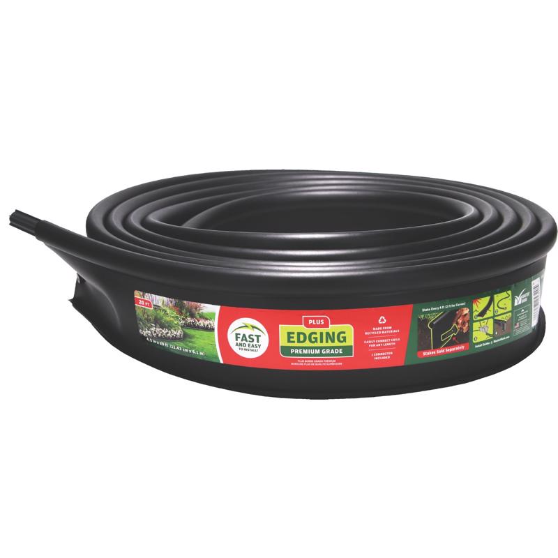 Master Mark 20 ft. L X 4.5 in. H Plastic Black Lawn Edging – Mrosupreme.com