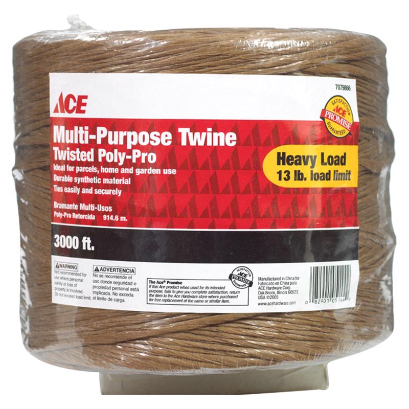 Ace 3000 ft. L Tan Twisted Poly Twine, MACE7079866, M4400AC3 ...