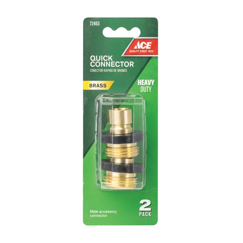 Ace Brass Threaded Male Quick Connector Coupling, MACE72463, 50087 ...