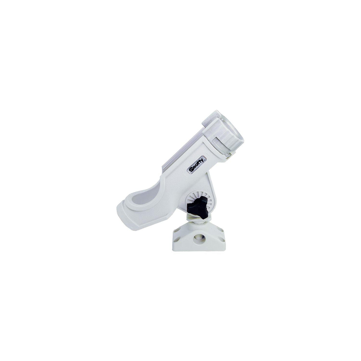 Scotty 230WH Powerlock Rod Holder w/#241 Side/Deck Mount, White ...