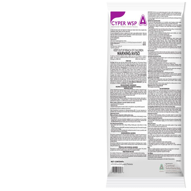 Martin's Cyper WSP Insect Killer Powder 4 x 9.5 gm, MACE7399611 ...