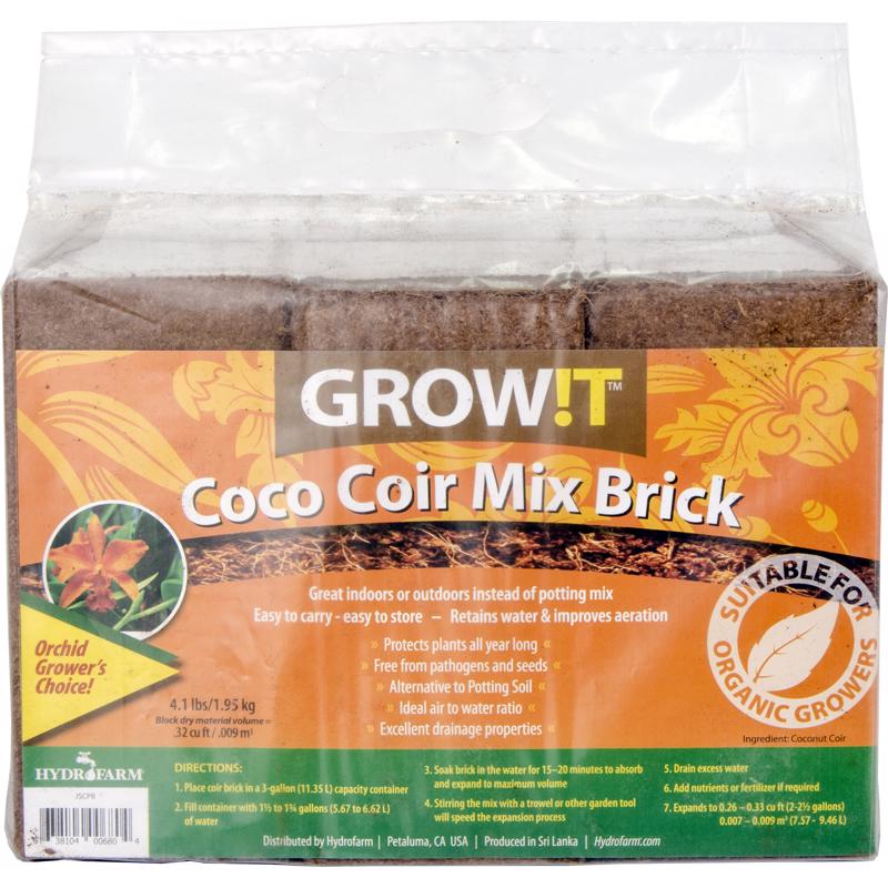 Growit Organic All Purpose Coco Coir Mix Brick 0.32 cu ft, MACE7439151 ...