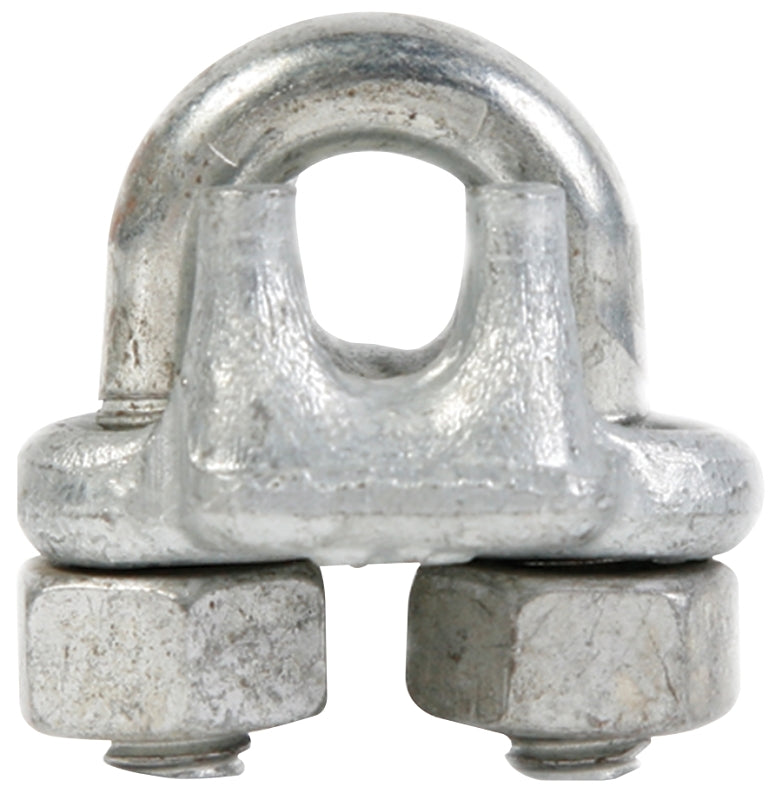Baron 260-3/8 Wire Rope Clip, 3/8 in Dia Wire Rope, Iron/Steel, Galvan ...