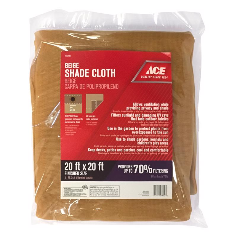 Ace 20 ft. W X 20 ft. L Polyethylene Shade Cloth Beige – Mrosupreme.com