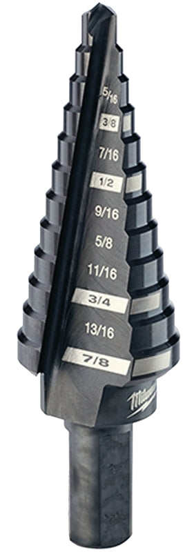 Milwaukee 48-89-9204 Step Drill Bit, 3/16 to 7/8 in Dia, 2-61/64 in OAL ...
