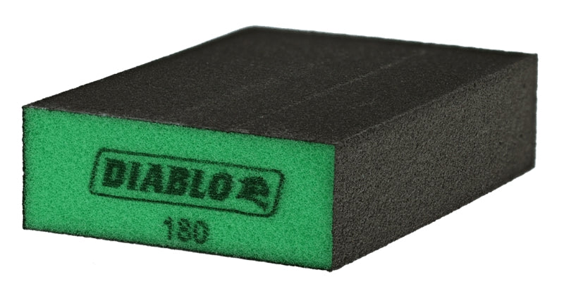 Diablo ENDURA-BOND DFBBLOCUFN01G Flat Edge Sanding Block, 4 in L, 2-1/2 ...