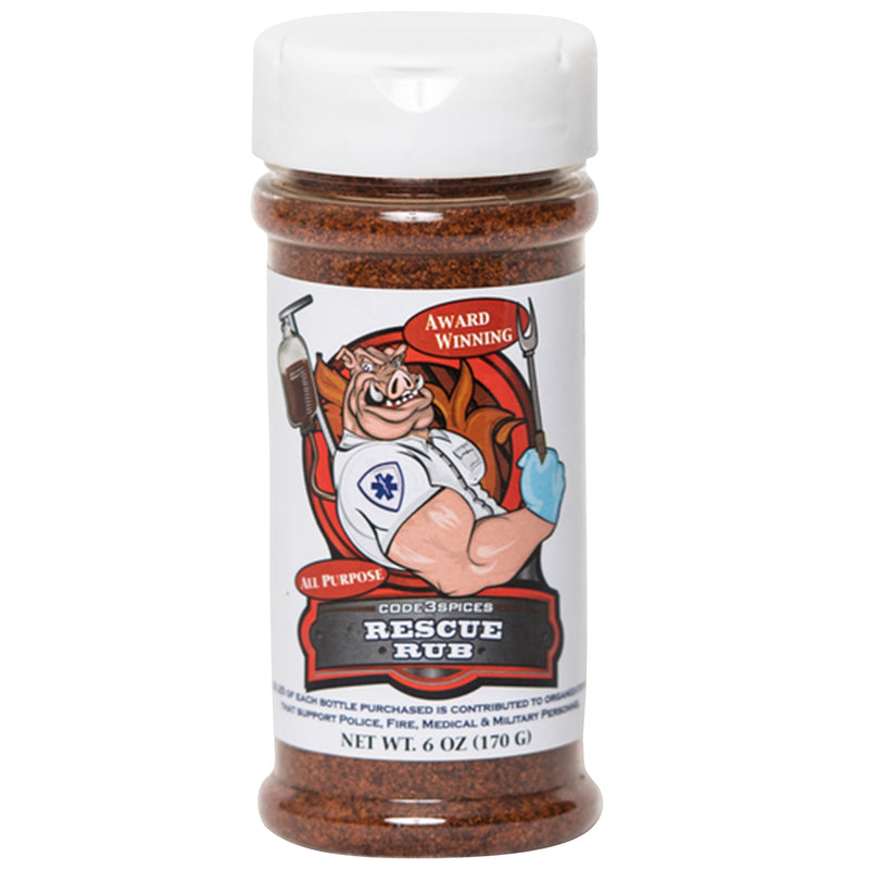 Code 3 Spices Rescue Rub All Purpose BBQ Seasoning 6 oz, MACE8003572 ...