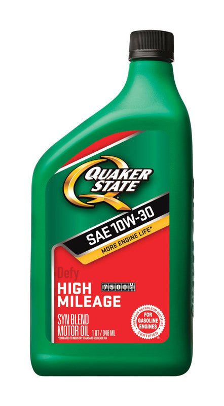 Quaker State High Mileage 10W-30 Gasoline Multi Grade Motor Oil 1 qt 1 ...