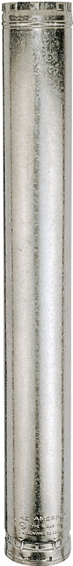 AmeriVent 4E18 Type B Gas Vent Pipe, 4 in OD, 18 in L, Aluminum ...
