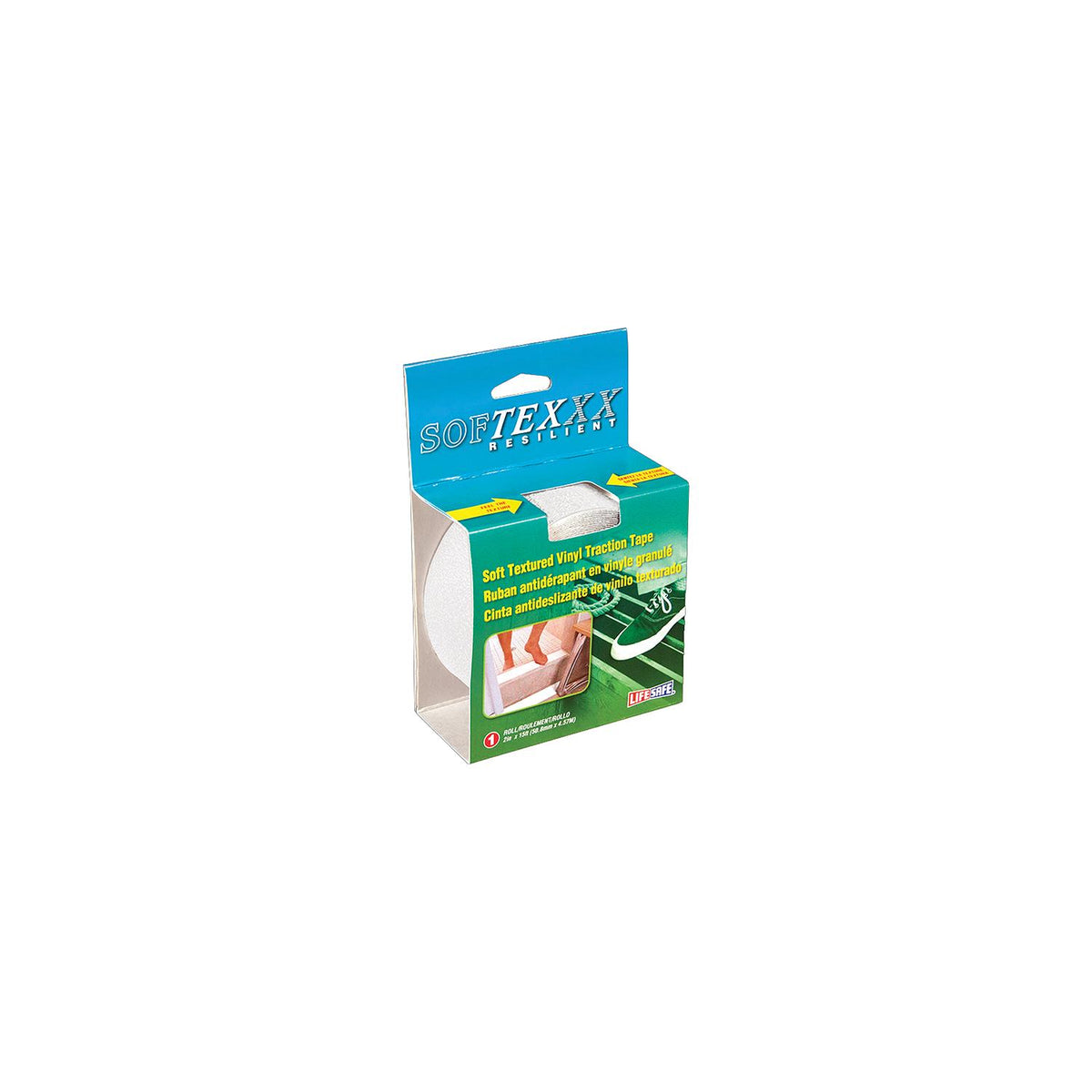 Life Safe RE3955 Soft Textured Vinyl Traction Tape (Non Skid), White ...