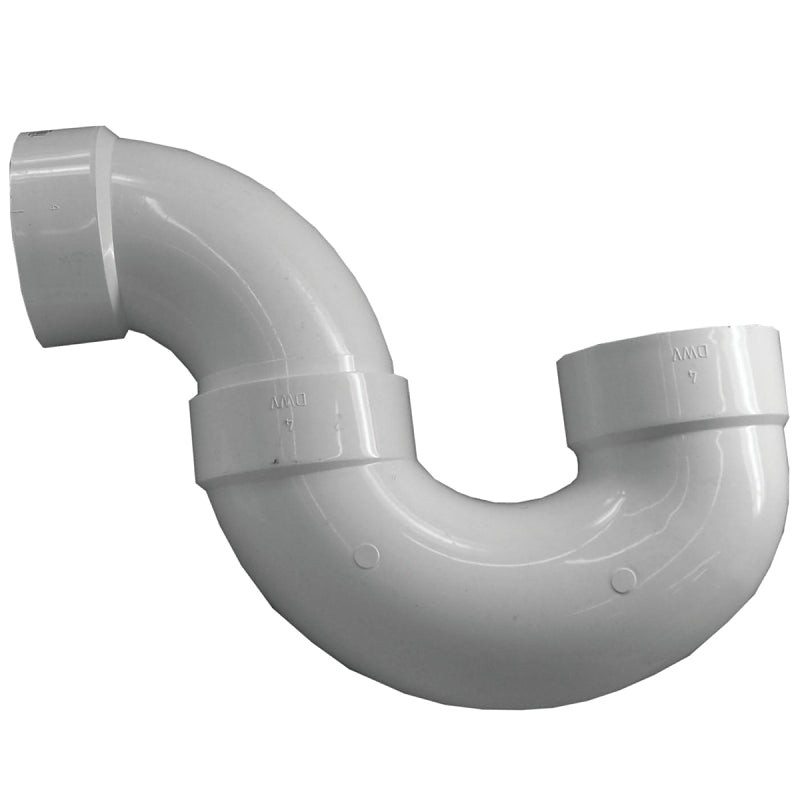 Canplas 193204 P-Trap, 4 in, Hub, PVC, White, SCH 40 Schedule ...