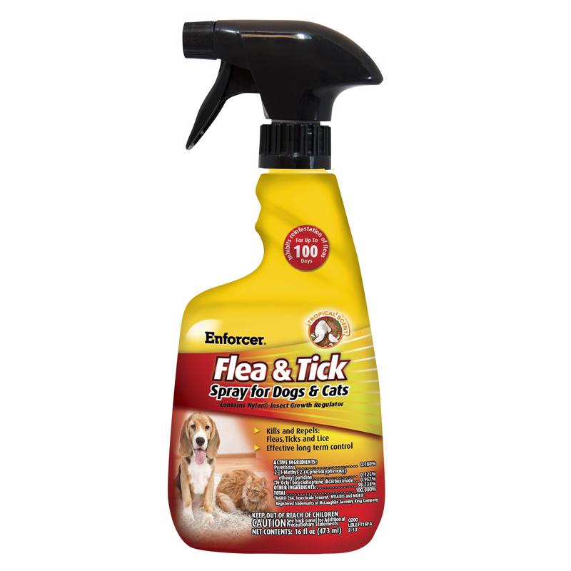 Enforcer Liquid Cat and Dog Flea Spray Pyrethrin and Nylar 16 oz ...