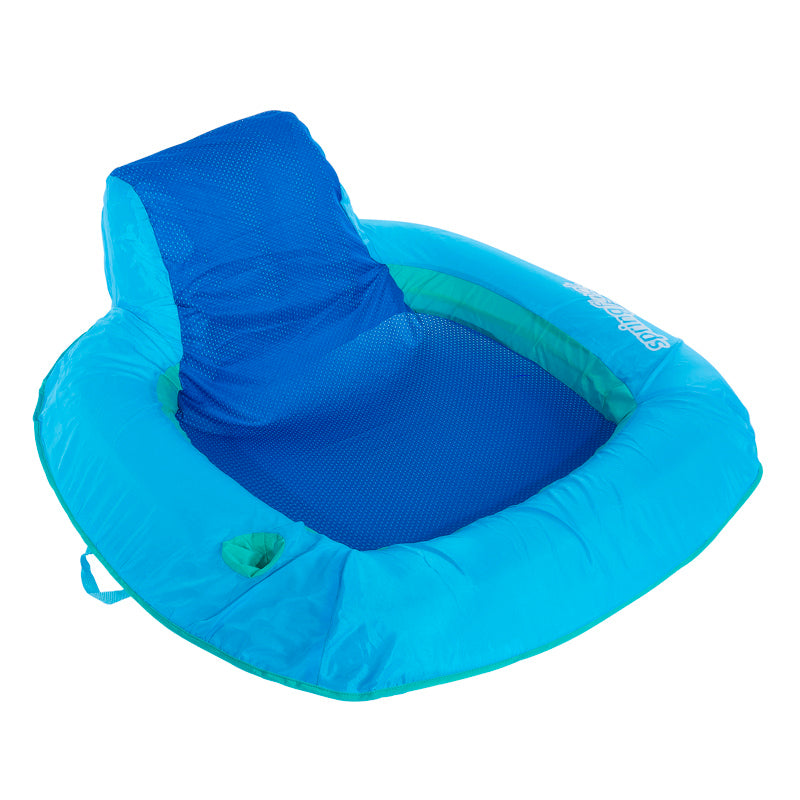 Swimways Blue Fabric/Mesh Inflatable Mattress Floating Pool Mat ...