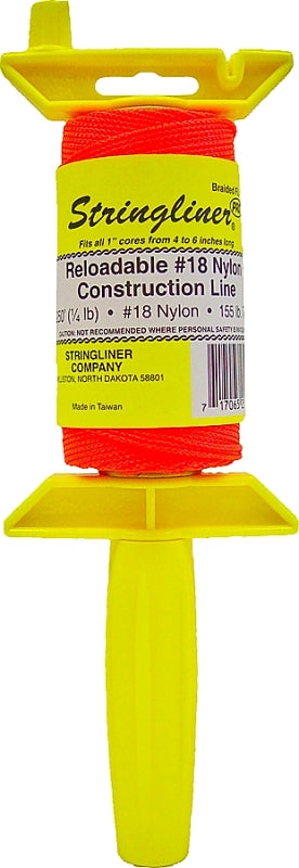 Stringliner 25159 Line Reel, 250 ft L Line, Fluorescent Orange Line ...