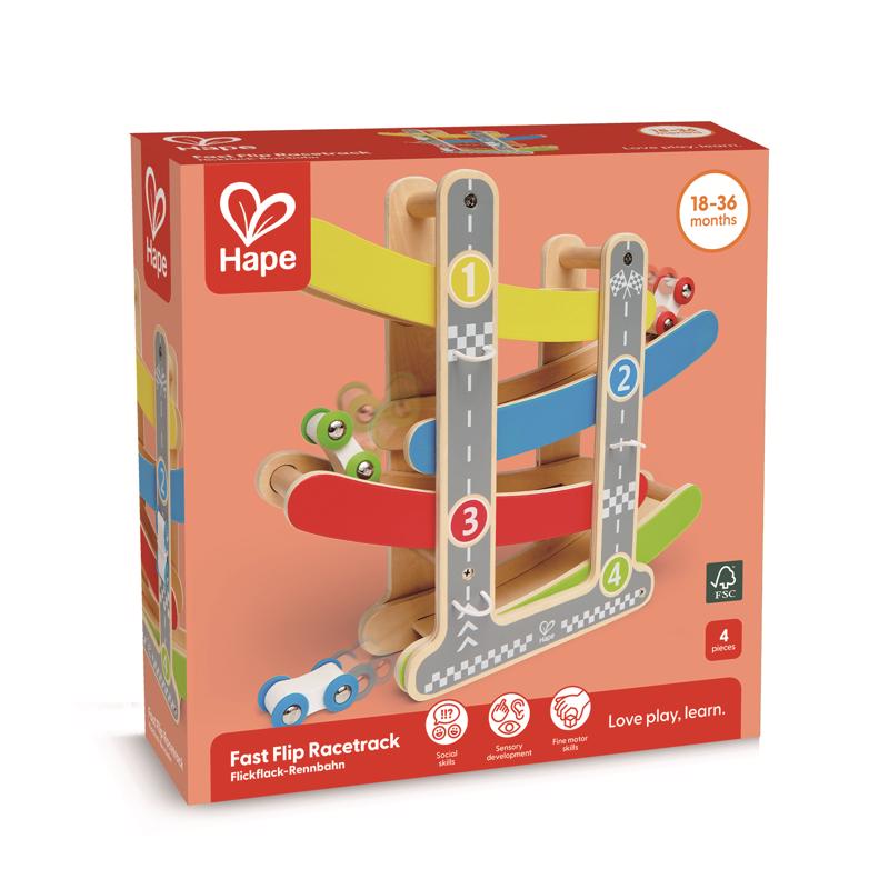 Hape Fast Flip Racetrack Multicolored 4 pc, MACE9084744, E0438 ...