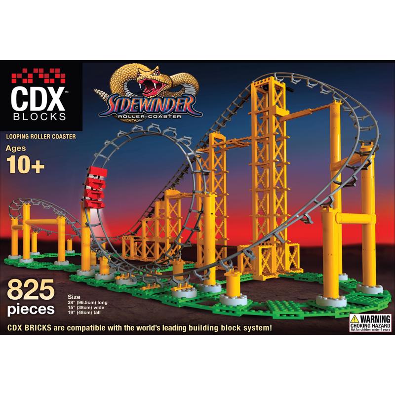 Coaster Dynamix CDX Blocks Sidewinder Roller Coaster Multicolored 825 ...