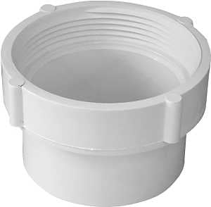 Canplas 414236BC Cleanout Body, 6 in, FNPT x Spigot, PVC, White ...