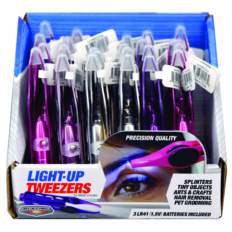 Blazing LEDz Assorted Light Up Tweezers 1 pk, Pack of 24 – Mrosupreme.com