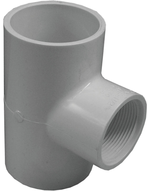 IPEX 435881 Reducing Pipe Tee, 2 x 2 x 1-1/2 in, Slip x Slip x FPT, PVC ...