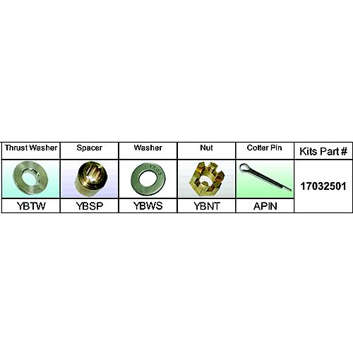 Solas 17032501 Fixed Hub Prop Hardware Kit - Yamaha, Type B, MLAN496 ...