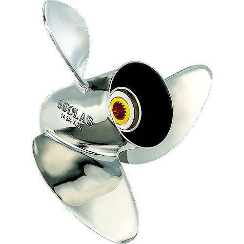 Solas 3451-139-17 HR Titan Stainless Steel 3-Blade Propeller For Yamaha ...