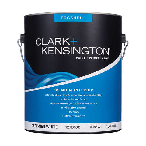 Clark+Kensington Eggshell Designer White Paint and Primer Interior 1 g ...