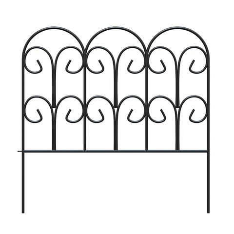 Panacea 18 in. L X 18 in. H Steel Black Scroll Garden Edging ...