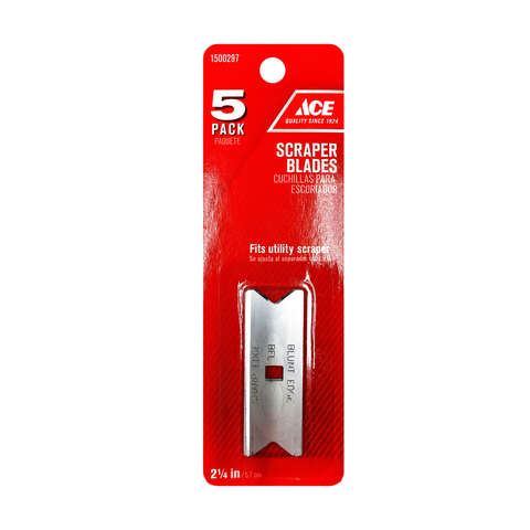 Ace 2-1/2 in. W Steel Double Edge Scraper Blade, Pack of 10 ...