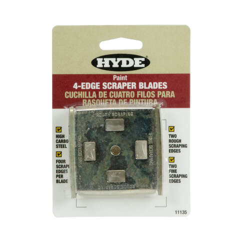 Hyde 2-1/2 in. W High Carbon Steel 4-Edge Scraper Blade, Pack of 5 ...